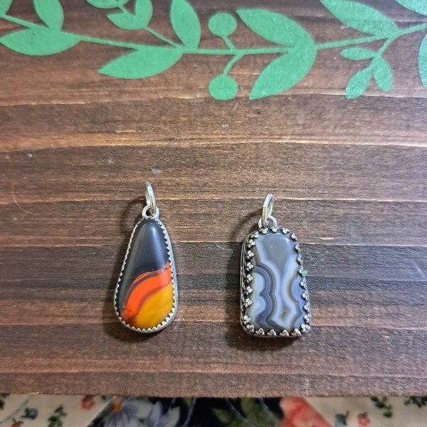 Sterling Silver, 14k Gold Star, Appalachian Mountain, Moon Charm, Stars ...