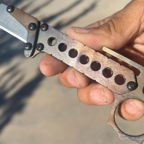 Utility Knife Fixed Blade Razor Unique Custom Black Oxide Stainless ...