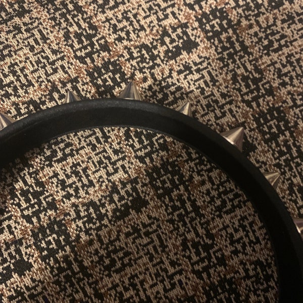 Spiked Black Headband, Gothic Crown Hair Accessory, Grunge Punk Studded ...