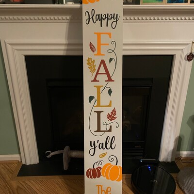 Happy Fall Y'all Vertical Sign SVG Cut File. for Personal and ...