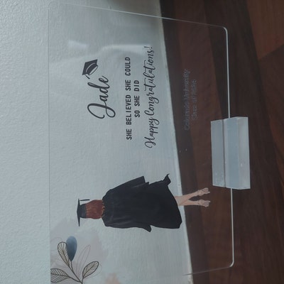 Personalized Graduation Acrylic Plaque, 2024 Graduation Gift for Her ...