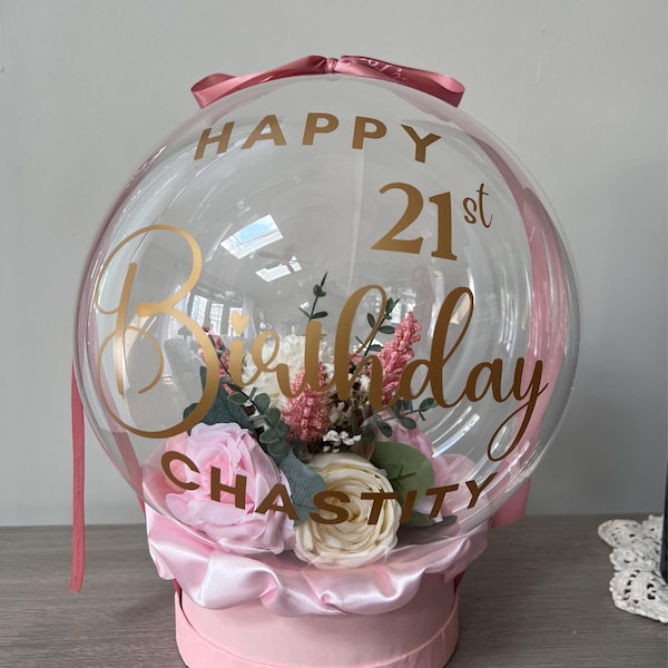 Birthday Gift, Birthday Balloon Gift, Flowers Balloon Gift, Girl Gift ...