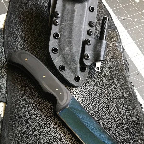 Farrier's Rasp Blade Bull Cutter Knife W/ Polypearl Resin and Custom ...