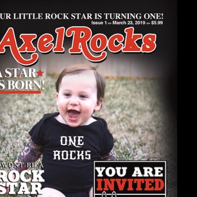 Rock Star Magazine Theme Birthday Invitation, Rockstar, Baby Shower ...