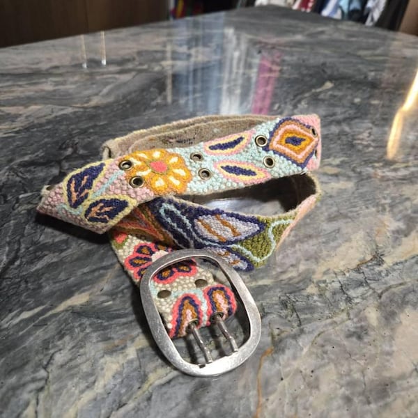 Embroidered Belt, Peruvian Embroidered Belt, Wool Belt, Flower Belt ...