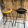 Bar Stool Man Cave Bar Stool Home Bar Bottle Top Cap Custom Design ...