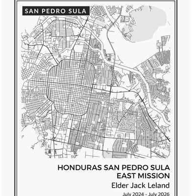 Custom LDS Mission Map Any City Two Styles Mission City Map LDS ...