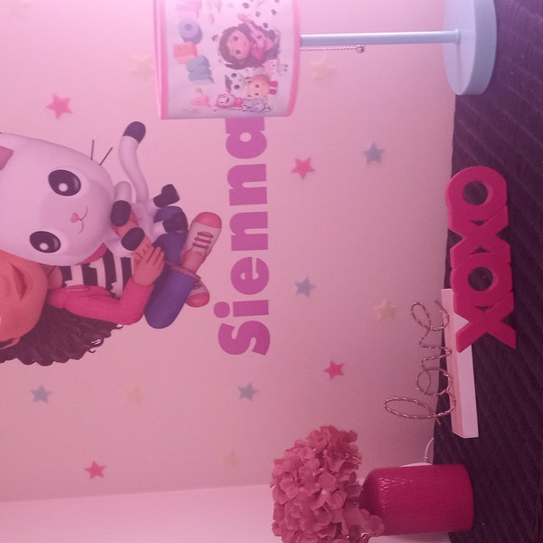 Gabby's Dollhouse Wall Sticker - Gabby and Pandy Sat Down Personalised ...