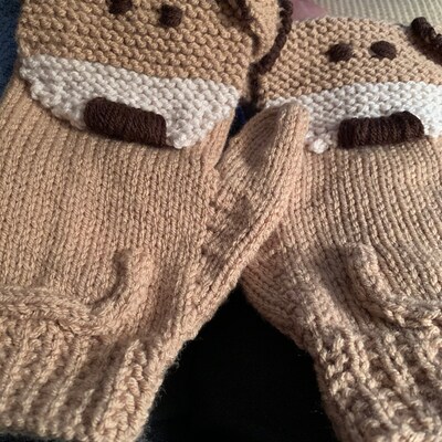 Puppy Dog Mittens for the Family Knitting Pattern - Etsy