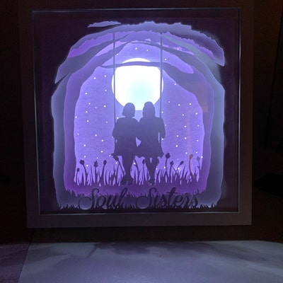 Friends Shadow Box Template, 3D Light Box Svg, Lighted Shadow Box Svg ...