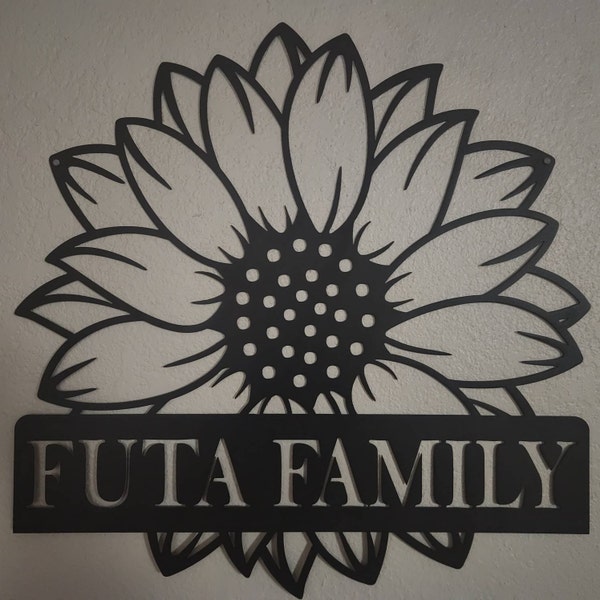 Sunflower Personalized Sign, Sunflower Monogram, Sunflower Name Sign ...