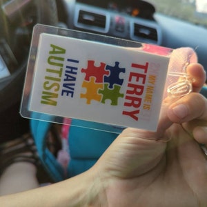 Autism Bag Tag Autism Alert Tag Personalized Bag Tag Autism - Etsy
