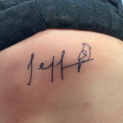 Custom Geometric Tattoo Angel Wings Fine Line Drawing Beautiful Minimal ...