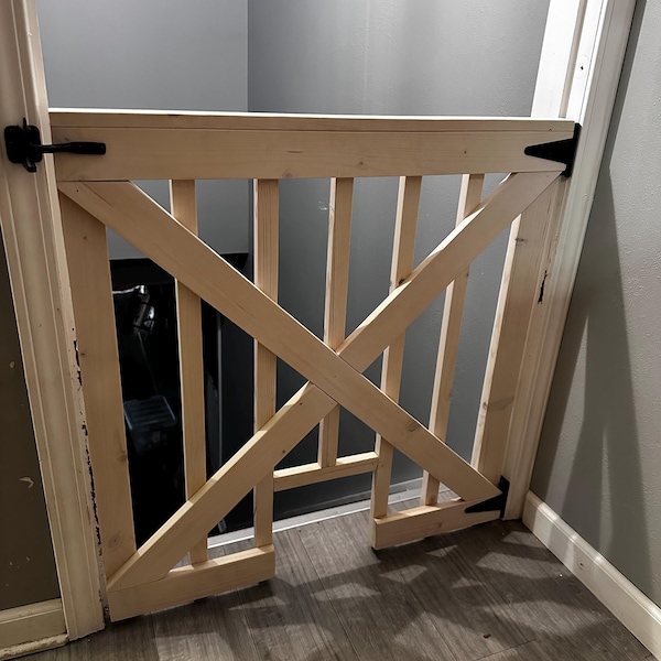 Wooden Baby Gate. Customizable Size for Every Entryway. Hardware ...