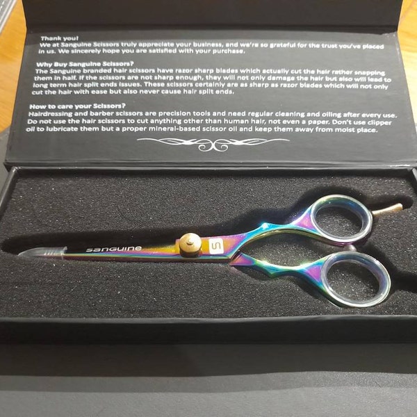Professional Moustache Scissors and Beard Trimming Scissors, Extremely Sharp - Black, With ...
