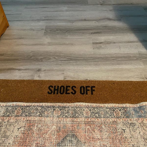 Shoes off Skinny Doormat, Shoes off Door Mat, Shoes off Welcome Mat ...