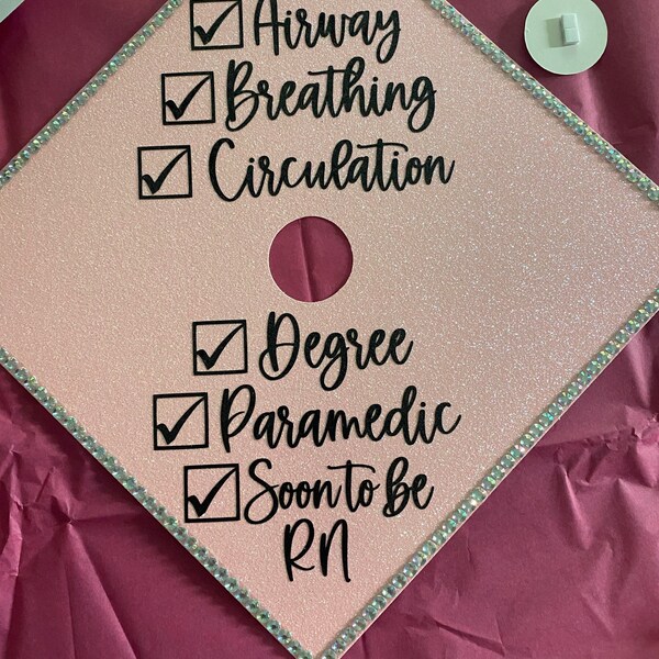 Airway Breathing Circulation ABC Graduation Cap Topper Decoration- With ...