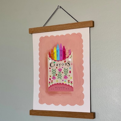 Crayons, Rainbow Crayons, Kids Art Prints, Kids Art Print, Colourful ...