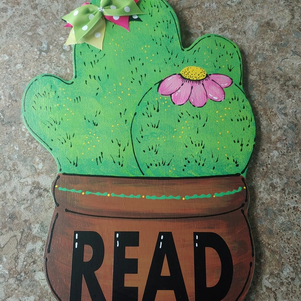 Personalize CACTUS TEACHER SIGN Name Plaque School Class Classroom Wall ...