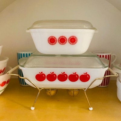 RARE Agee Crown Pyrex Turquoise Picket Fence Ramekins - Etsy