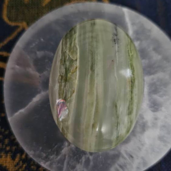 Soothing Blue Scheelite Palm Stones, Stress Relief Stone, Lapis Lace ...