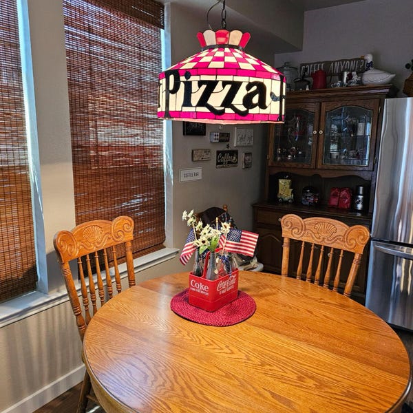 Vintage Pizza Hut Lamp -- Tiffany Style Desk Light -- BRAND NEW + Free ...