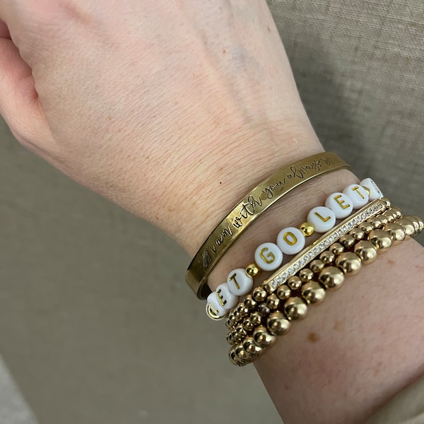 MSU Spartan STACK - Beaded Bracelets | Michigan State Bracelets ...