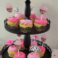 Rodeo Cupcake Toppers With Photo and Pink Cowgirl Hat, Face Cupcake ...