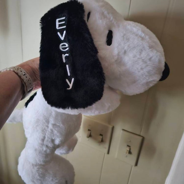 Personalized Snoopy Plush With Name Stuffed Toy Animal Embroidered - Etsy