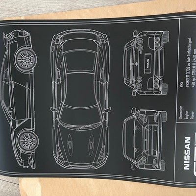 Mazda RX7 FD Blueprint Poster - Etsy