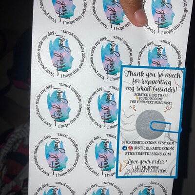 16 Thank You Stickers Happy Mail Labels Packaging Stickers - Etsy