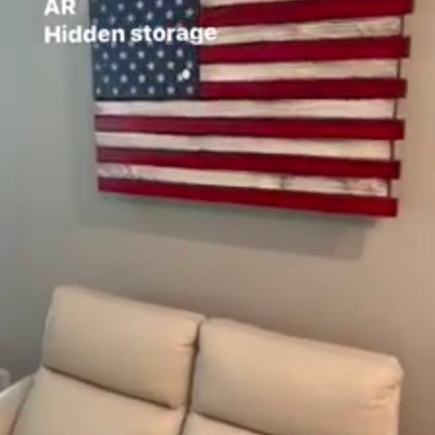Hidden Gun Storage. Large American Flag. - Etsy