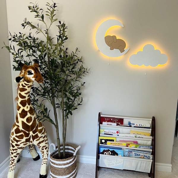 Set of 4 Baby Night Light, Baby Room Light, Personalized Lamp, Cloud ...