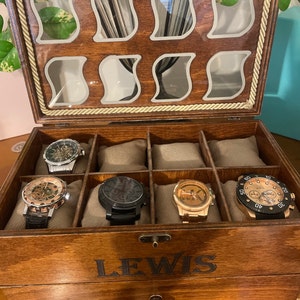Watch Box for Men, Personalized Watch Box, Groomsman Gift, Best Man ...