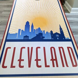 Cornhole Game Chicago Flag Skyline Direct Print Custom | Etsy