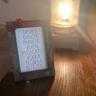 Funny Reindeer Alcohol Bar Christmas Decor Farmhouse Sign - Etsy