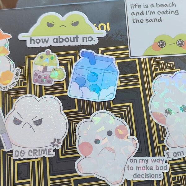 I Have the Big Sad Frog Die Cut Sticker | Bujo | Cute Stationery ...