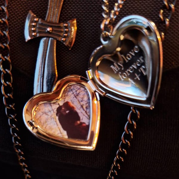 Personalized Heart Locket Necklace - Custom Photo Locket With Engraved ...
