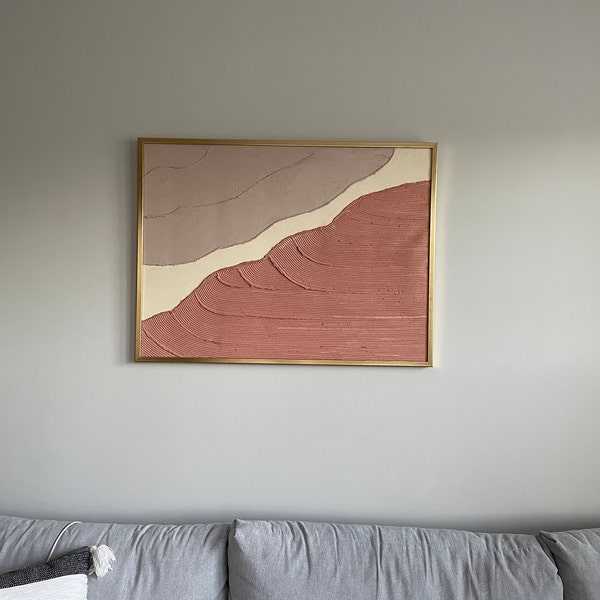 Terracotta Texture Art Textured Wall Art 3D Texture Art Minimalist Wall ...