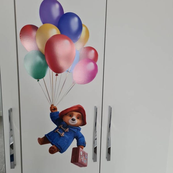 Paddington TV Wall Sticker - Bunch of Balloons Wall Decal Kids Art ...