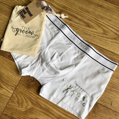 Personalised Wedding Date and Names Gorgeous Groom Underwear - Etsy