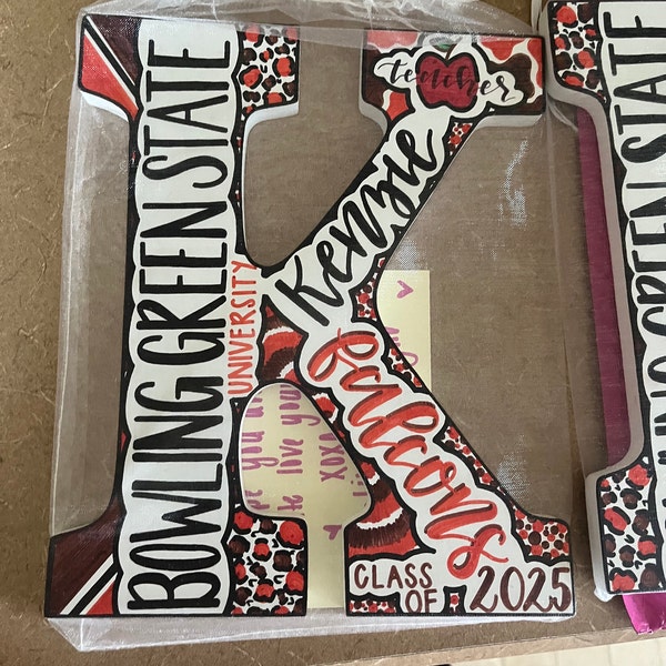 Custom College Wooden Letters - Etsy