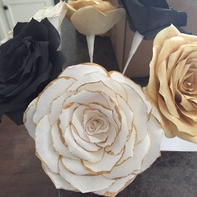 Paper Roses Coffee Filter Flowers Customizable Colors - Etsy