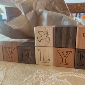 BAPTISM NAME BLOCKS Personalized Baby or Child's | Etsy