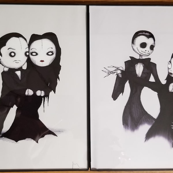 Horror Couple Fine Art Print Poster - Etsy