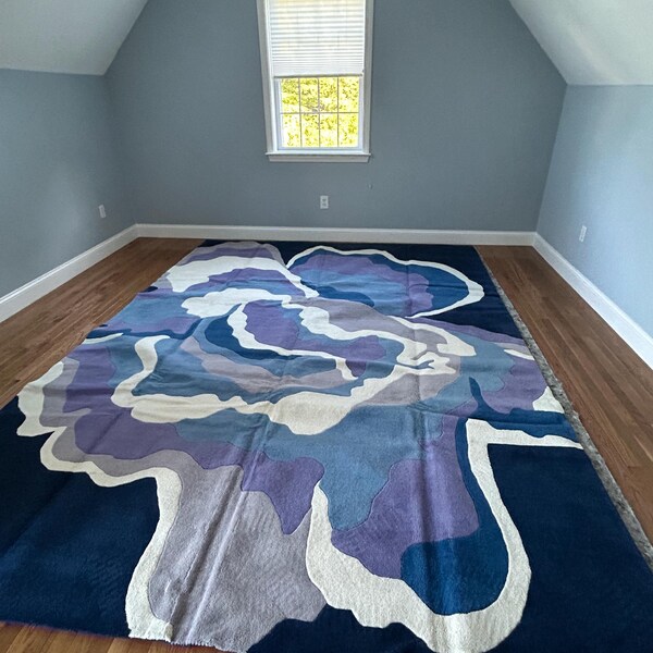 Hand Tufted Rug - Bright Abstract 100% Wool Designer Rugs for Living ...