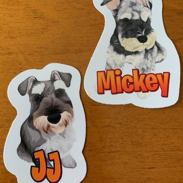 Personalized Dog Stickers Hand Drawn Custom Pet Sticker, Custom Dog ...