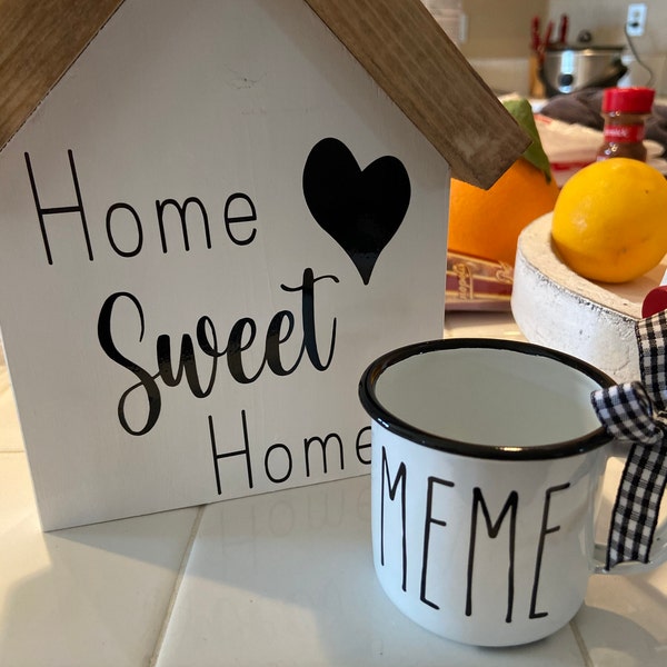 Wooden House Sign - Rae Dunn Inspired Home Sign - Farmhouse Sign - Etsy
