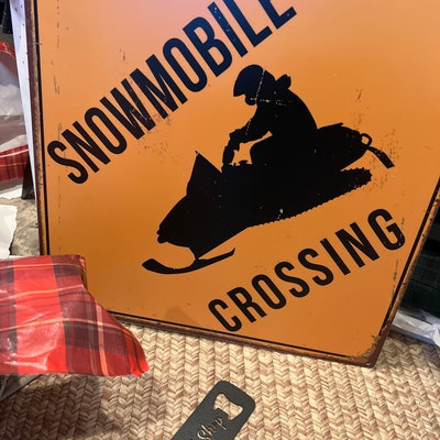 SNOWMOBILE CROSSING SIGN Snowmobile Crossing Signs, Warning Snowmobile ...