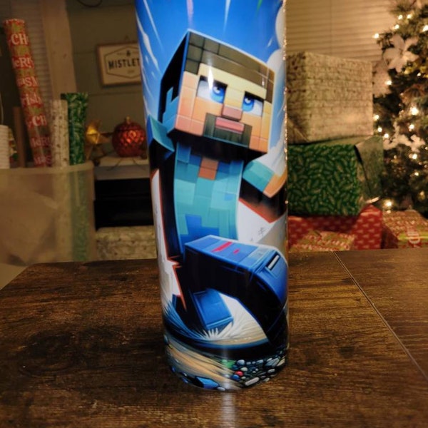 Minecraft Tumbler Wrap, 20oz, 12oz, Gaming, Sublimation, Kids, Birthday ...